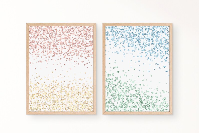 Gold Glitter Confetti Border Clipart, Rose Gold Glitter Frame, Confetti ...