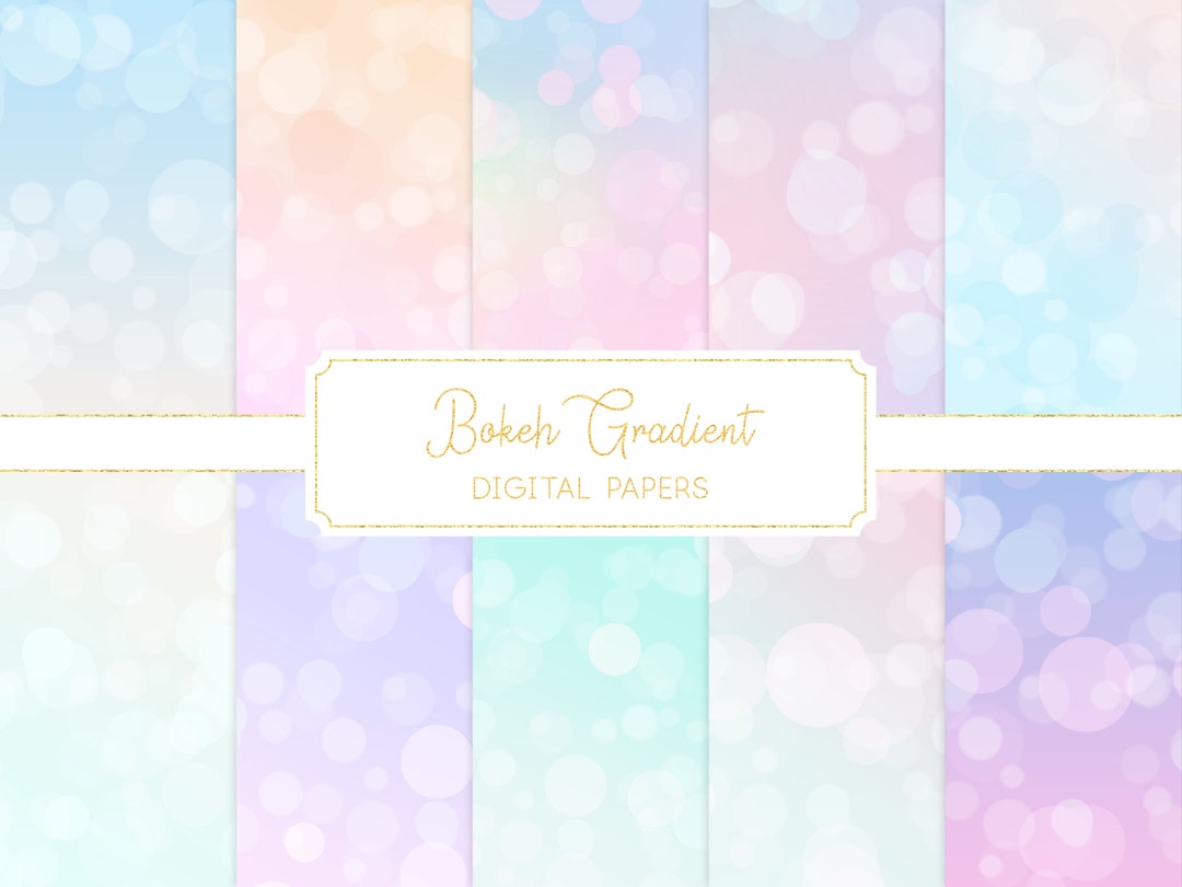 Soft Pastel Bokeh Backgrounds, Soft Ombre Bokeh Light Digital Papers ...