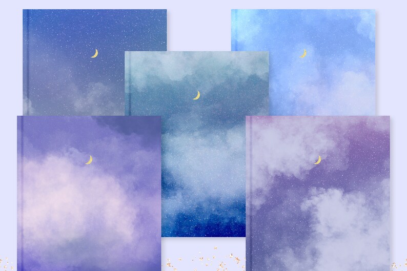 Aesthetic Minimalist Starry Night Sky Goodnotes 5 Digital Notebook ...