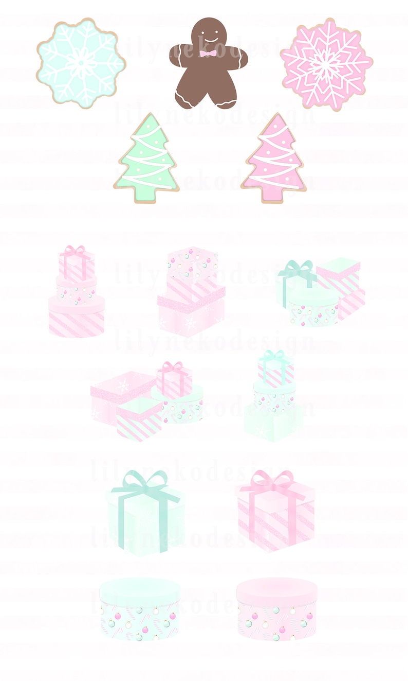 Pink Christmas Clipart, Christmas Tree PNG, Gingerbread, Christmas ...