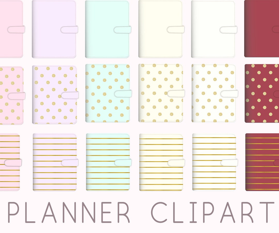 Kawaii Planner Clipart, Notebook Clipart | Back to School, Student ...