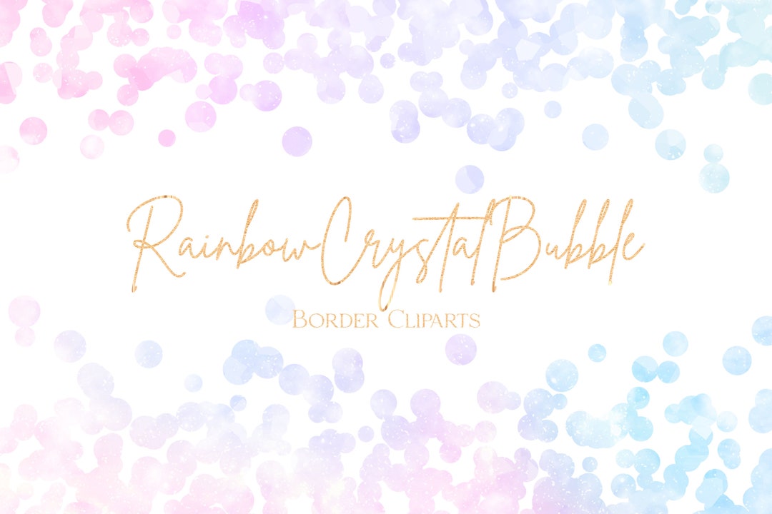 Watercolor Rainbow Border Clipart, Pastel Frame Overlay, Unicorn Cloud ...