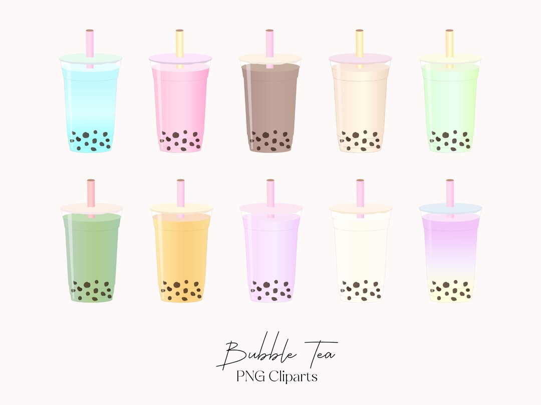 Bubble Tea Clipart PNG, Boba Digital Stickers, Milk Tea Graphics, Pearl ...