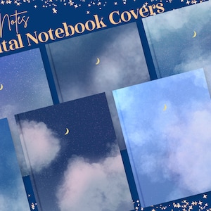 Aesthetic Minimalist Starry Night Sky Goodnotes 5 Digital Notebook ...