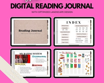 Digital Reading Journal, Digital Reading Planner, Reading Digital ...