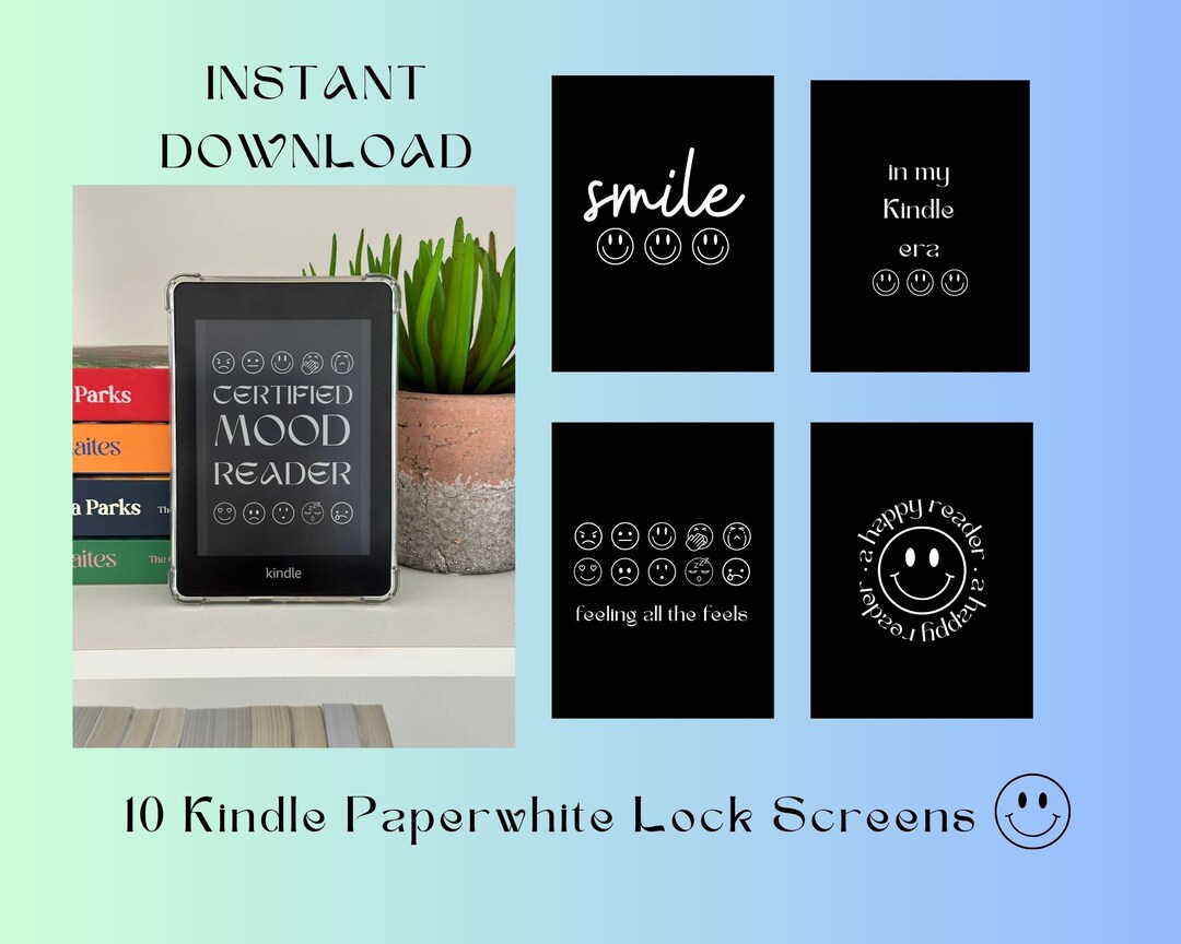 10 Smiley Emoji Kindle Lock Screens | Ready-made .epub Kindle Lock ...