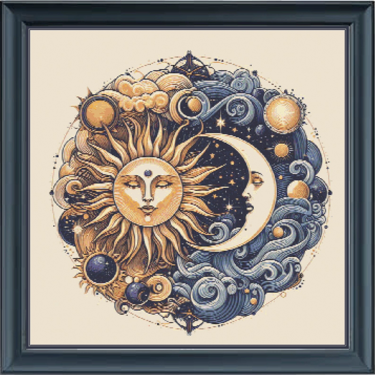 Sun Meets Moon PDF Cross Stitch Pattern - Etsy