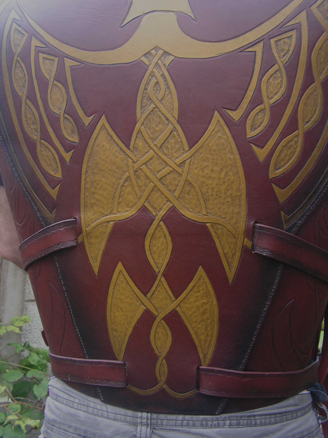 Handcrafted Leather Brown/red Breastplate Armour Dragon - Etsy