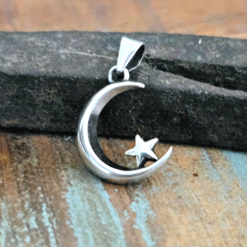Silver Moon Charm - Etsy