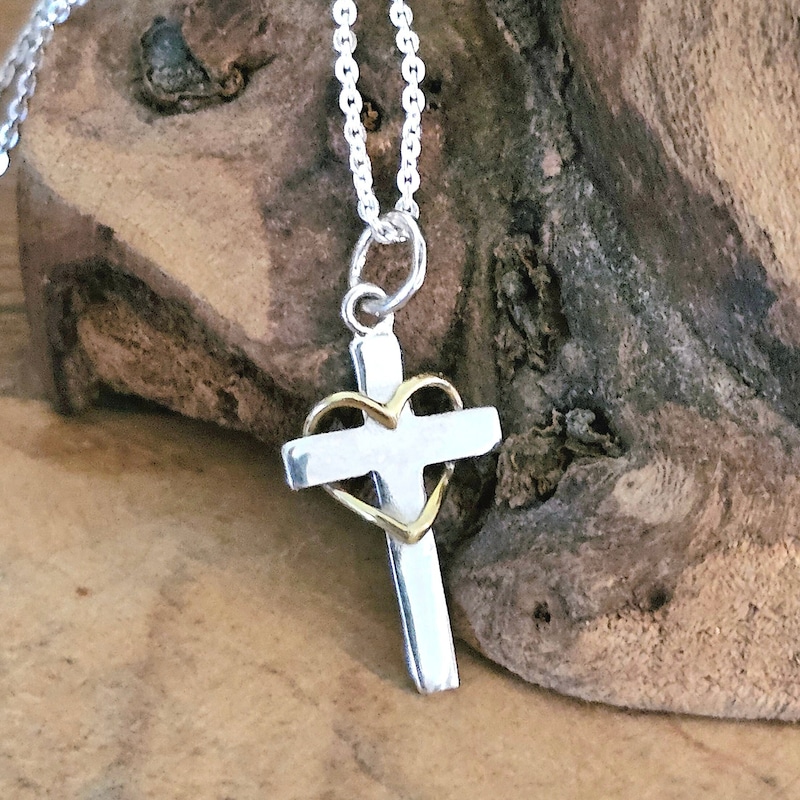 Cross and Heart - Etsy