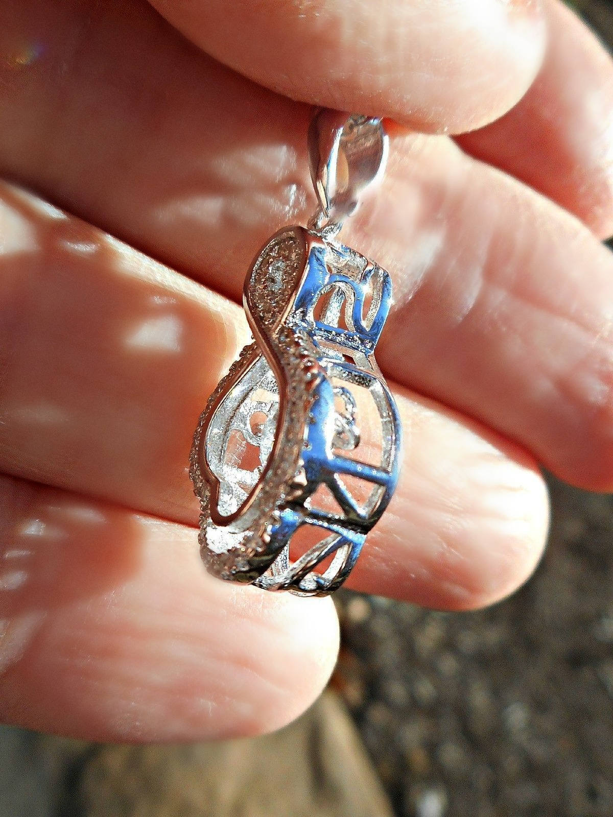 Dancing Diamond Necklace Sterling Silver CZ Infinity Symbol - Etsy