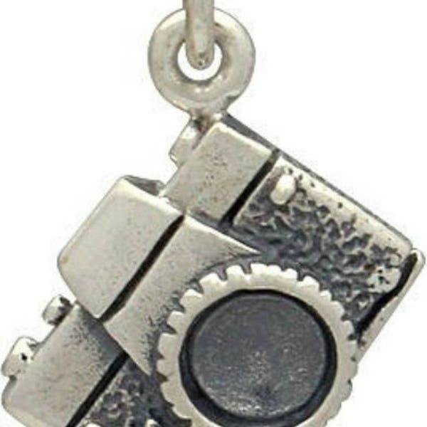 Sterling Silver Camera Charm - Etsy