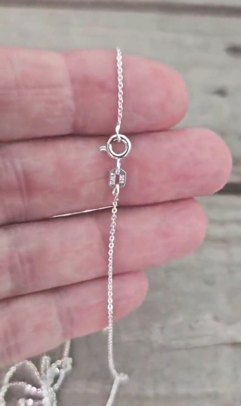 Sterling Silver Chain Necklace: Italian Cable or Box Chain - Etsy