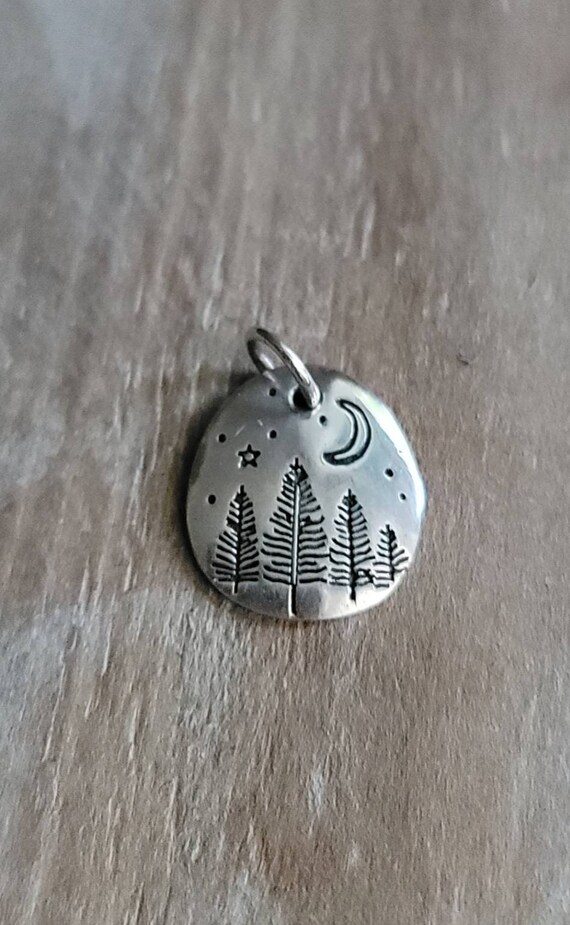 Sterling Silver Tree Charm Forest Charm Woods Charm Nature - Etsy