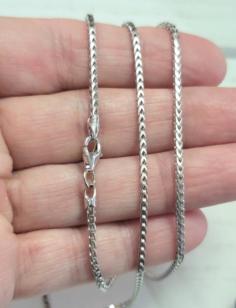 1.5mm Sterling Silver Franco Chain Plain Chain Finished - Etsy