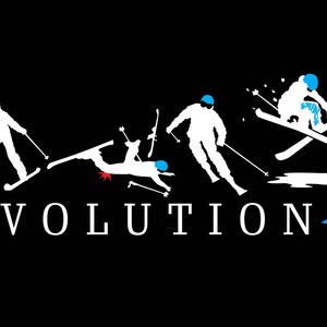 Evolution of Skiing, Ski T-shirt, Great Quality 100% Cotton Tee, With ...