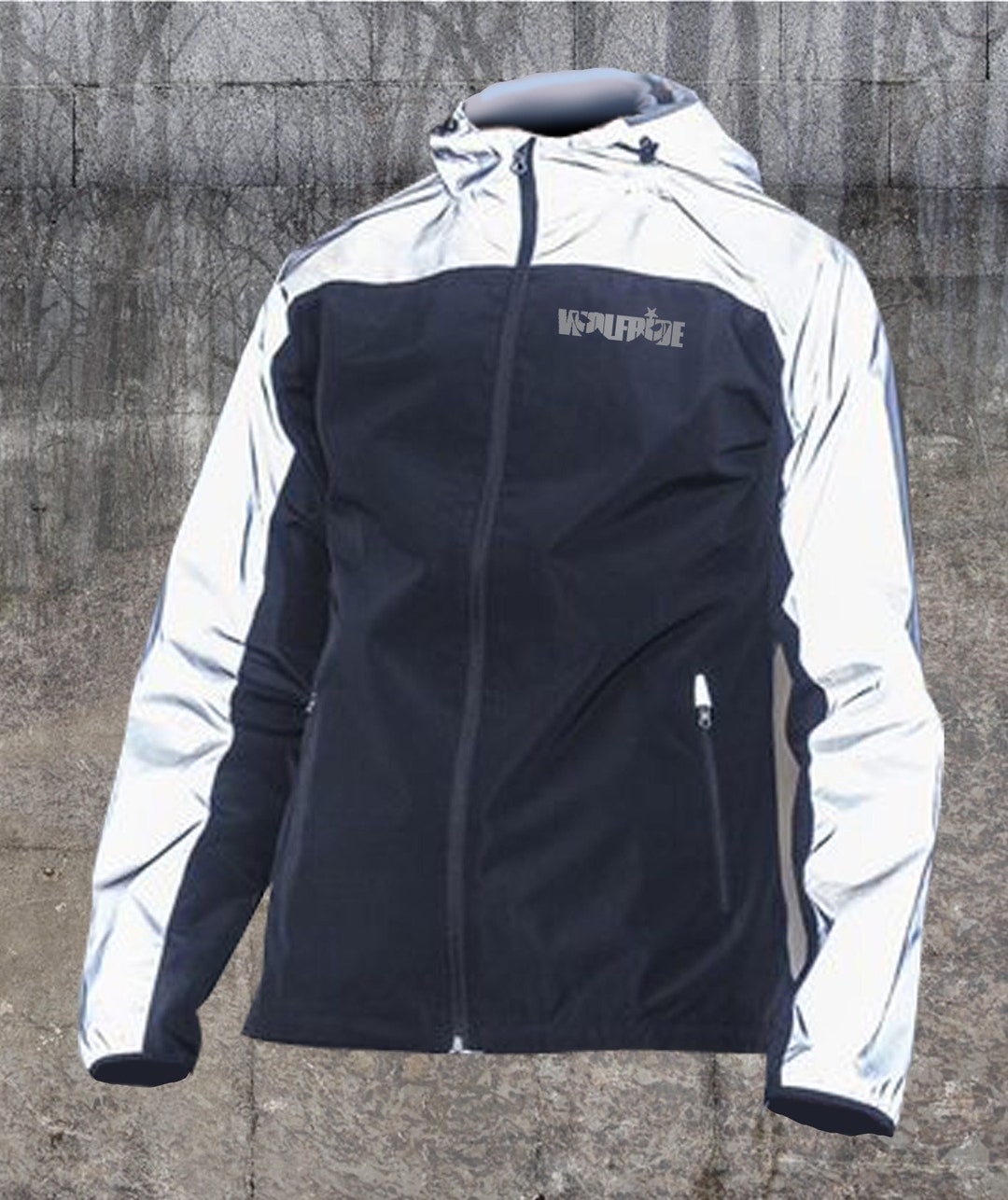 Reflective Cycling Mountain Bike Jacket, Waterproof - Full Zip. MTB ...
