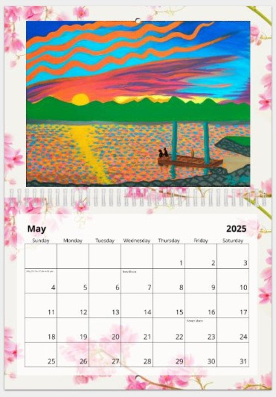 13 Page Wall Calendar June 2024 - May 2025 - Etsy