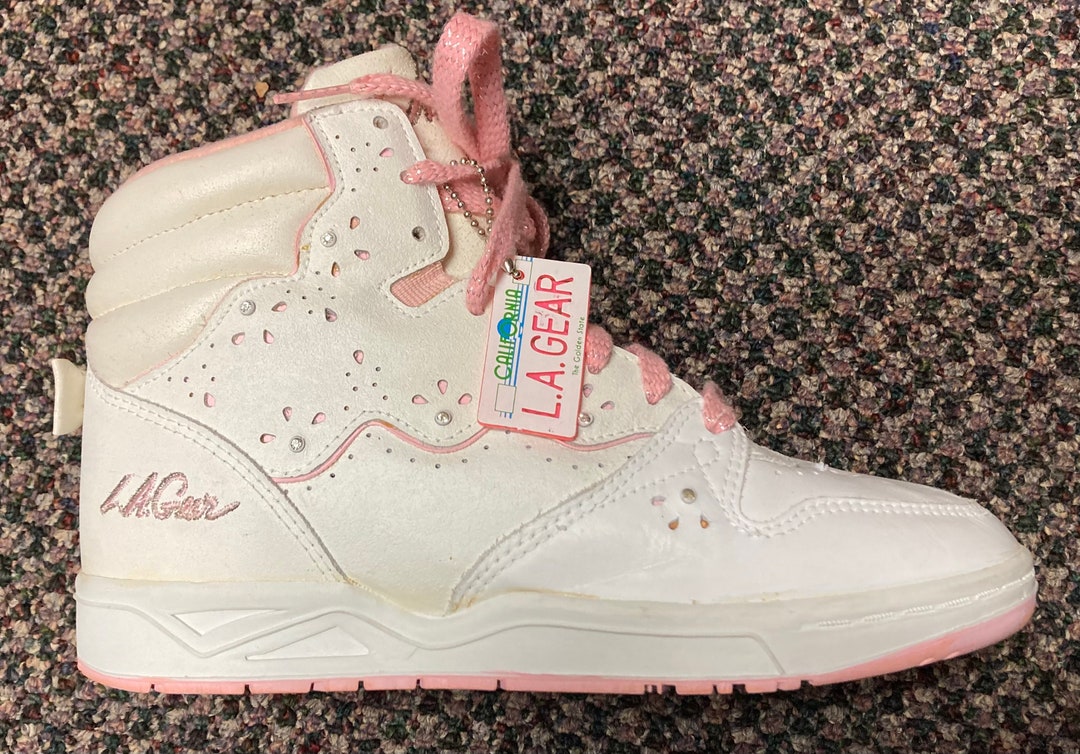 Vintage 1980s LA Gear Pink Stardust High Top Sneakers With Rhinestones ...