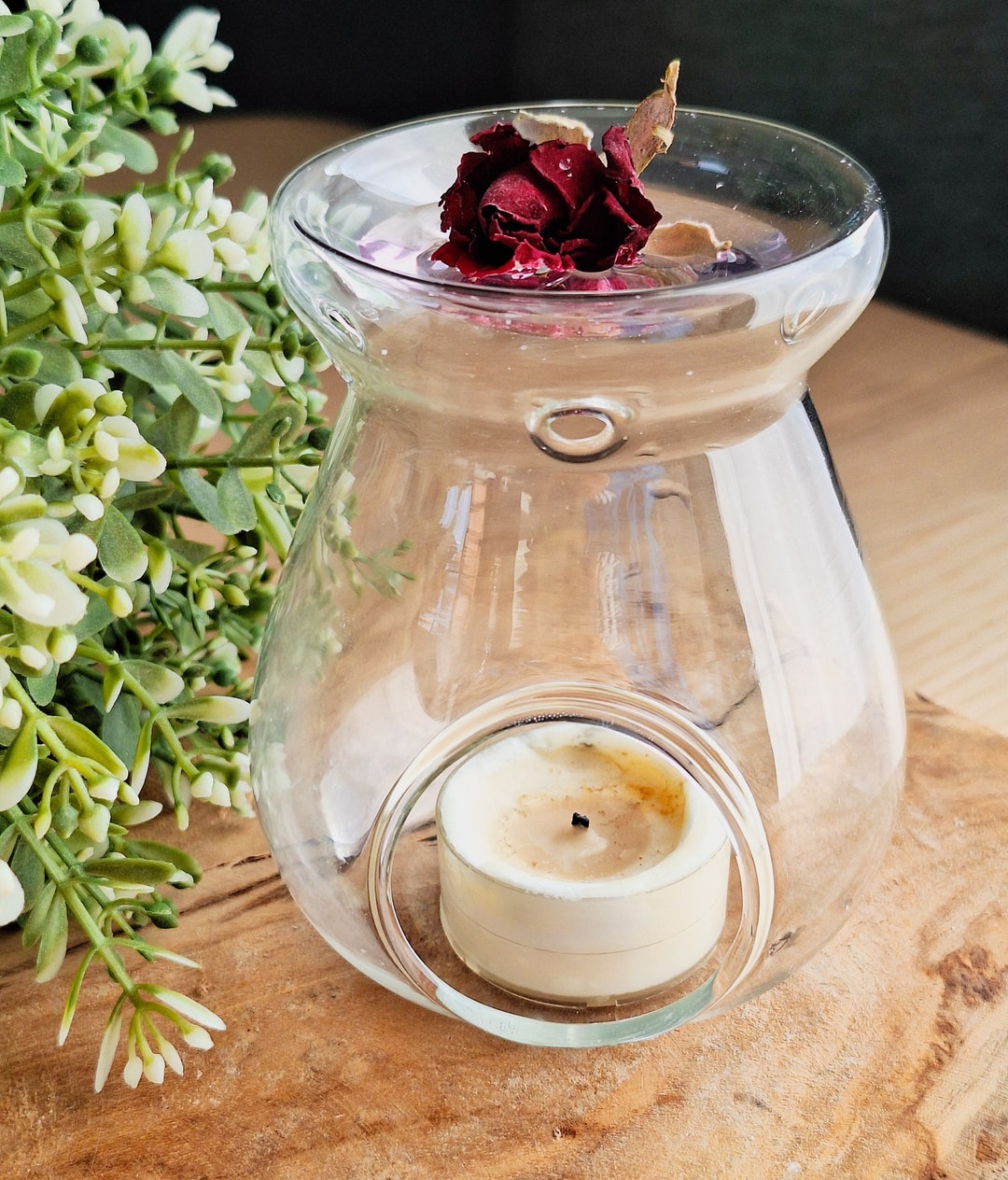 Minimalist Simple Oil/wax Pear-shaped Burner ~ Glass - Etsy