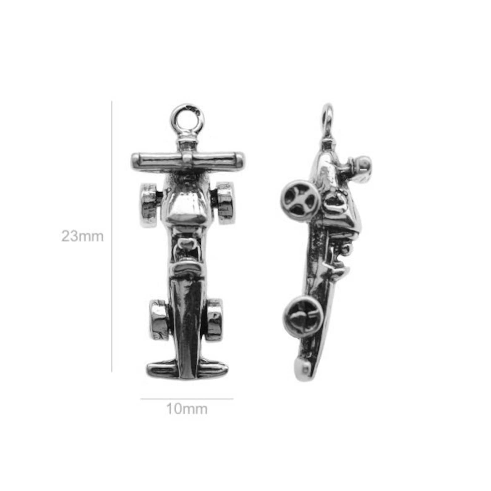 Sterling Silver Charm Formula 1 car Charm Charms Pendants for | Etsy