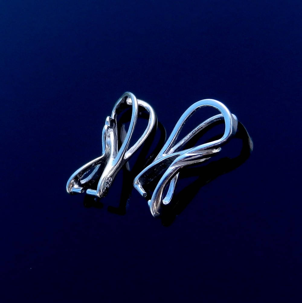 Sterling Silver Pinch Bails Pendant Bails Necklace Bails for | Etsy