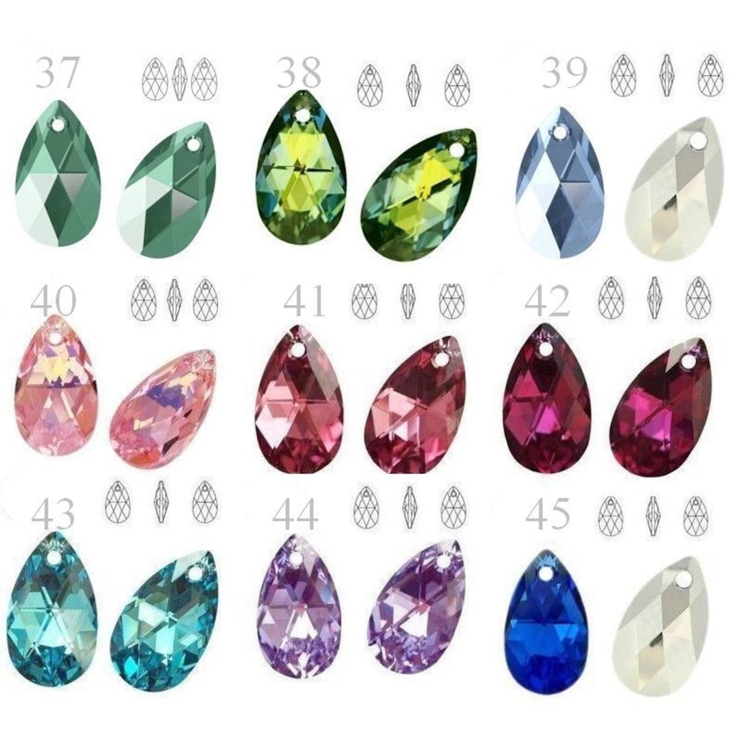 Versatile 22mm Swarovski Crystals Pear-shaped 6106 - Ideal for Earrings ...
