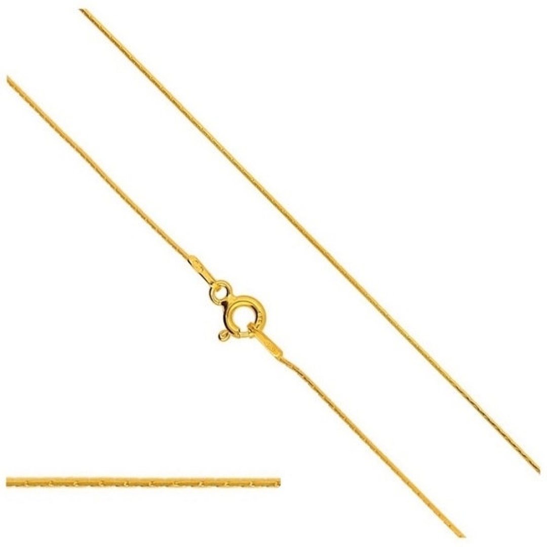 Luxurious Vermeil 24k Gold Over Sterling Silver Cardano Chain 0.7mm ...