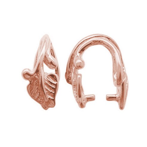 Rose Gold Gold Sterling Silver Pinch Bail for Pendant 11mm X | Etsy