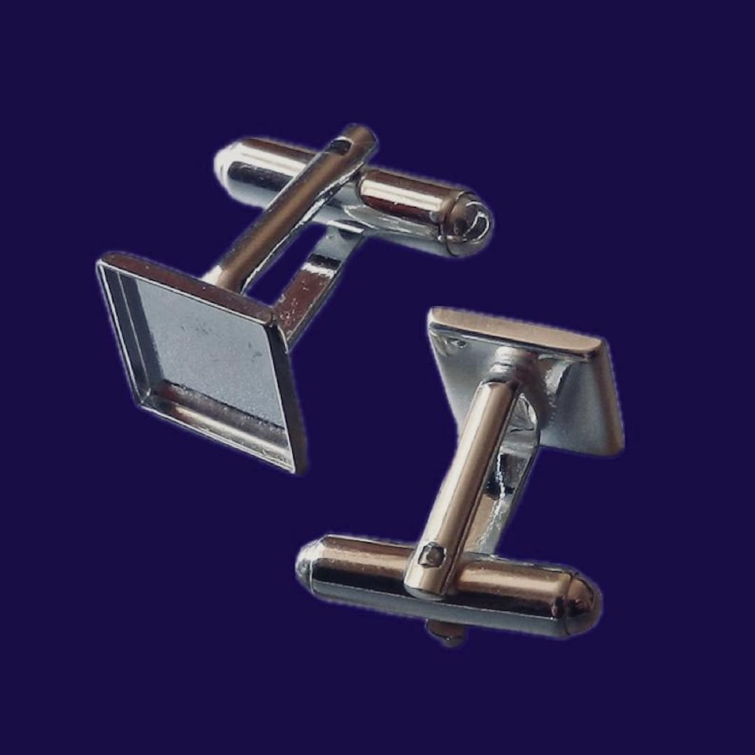 Sterling Silver Cufflink Blanks 10mm Pad DIY Jewelry Findings - Etsy