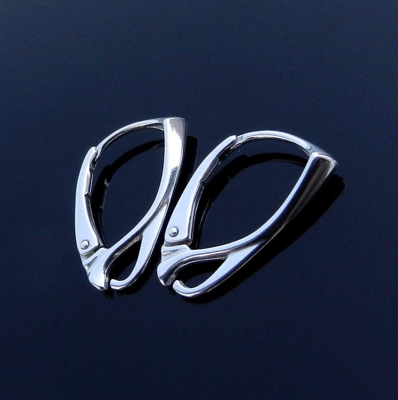 Sterling Silver Lever Back Silver Earrings Findings Jewelry - Etsy