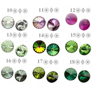 1122 Swarovski Crystal Rivoli 14mm Multiple Colors for Earrings ...