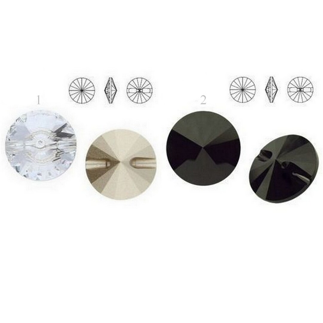 3015 Swarovski Crystal Buttons 14mm CRYSTAL F Jewelry Supplies Crystals ...