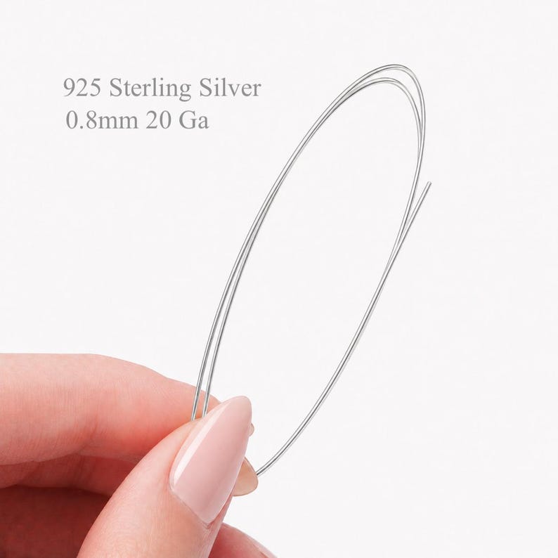 925 Sterling Silver Round Wire – Jewelry Making 50cm Length - Etsy UK