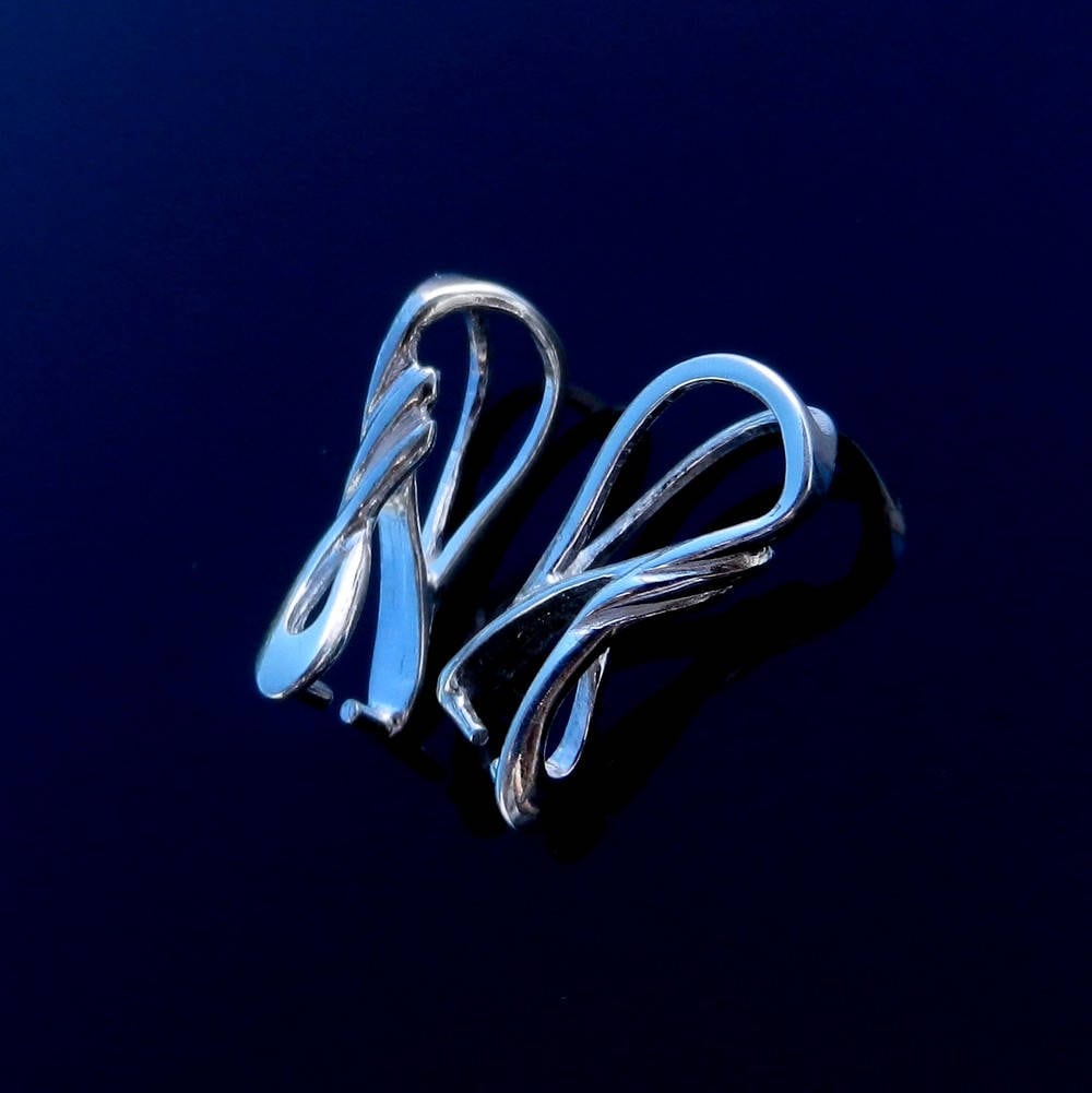 Sterling Silver Pinch Bails Pendant Bails Necklace Bails for - Etsy