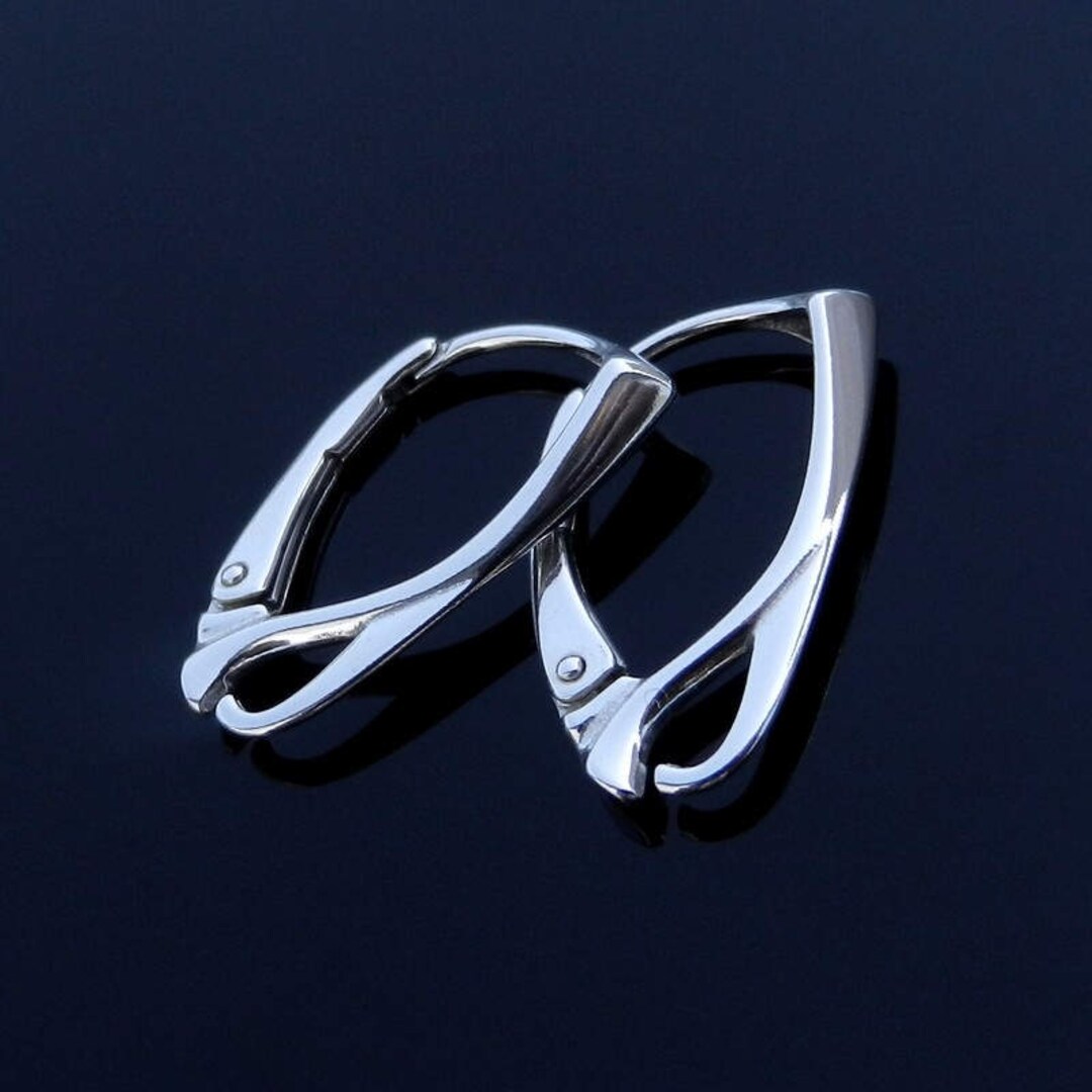 Sterling Silver Lever Back Silver Earrings Findings Jewelry - Etsy
