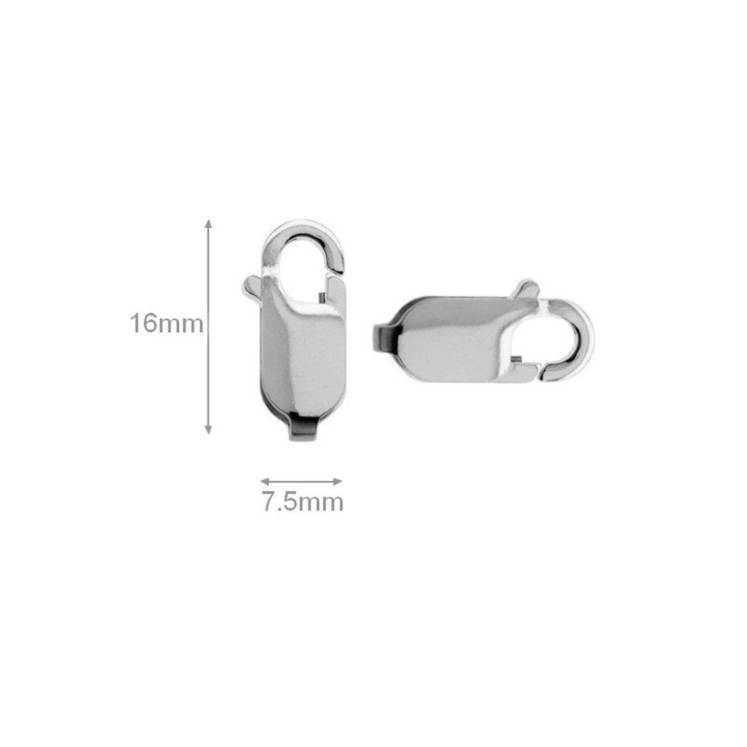 Large Sterling Silver Clasp 16mm Bracelet Necklace Silver Clasp ...