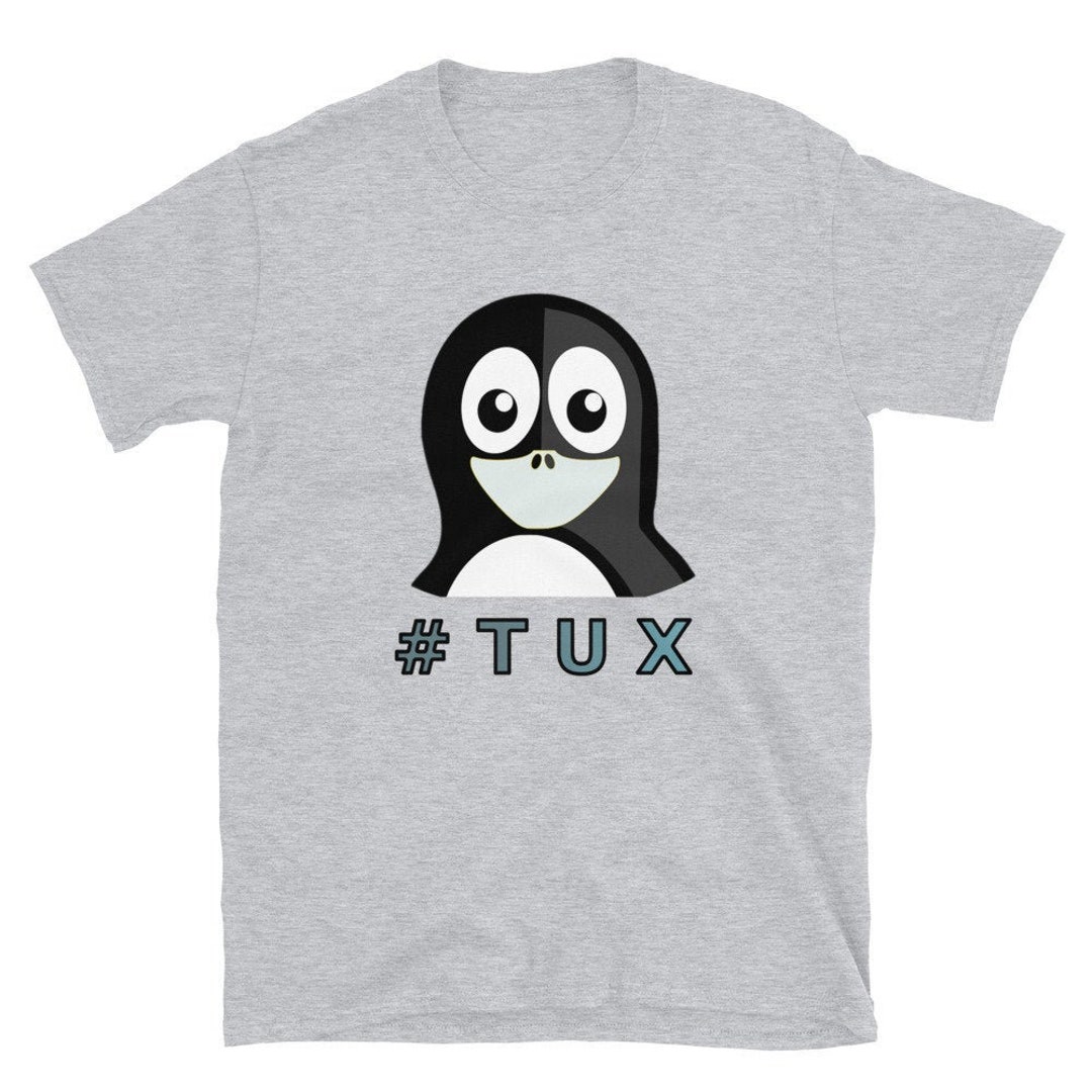 Linux Tux Programmer Engineer Hacker Penguin Mascot T-shirt, Male or ...