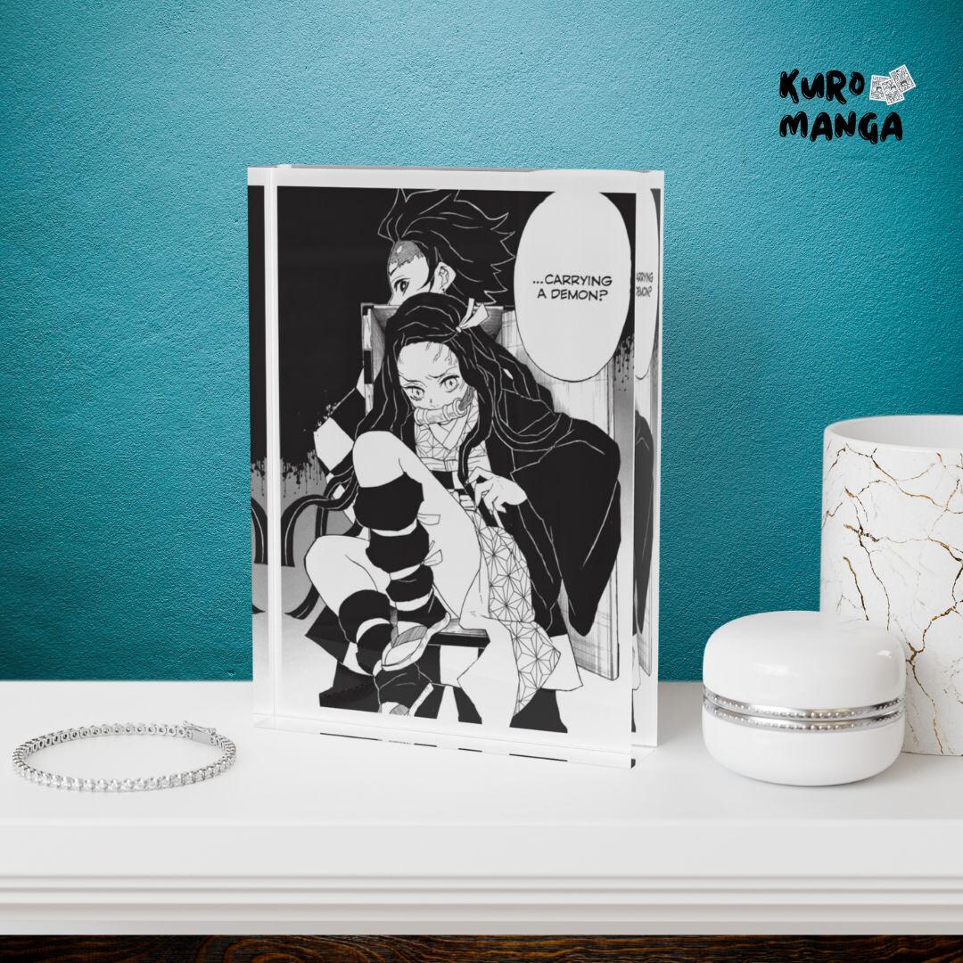 Demon Slayer Custom Acrylic Block | Tanjiro Carrying Nezuko | Vertical ...