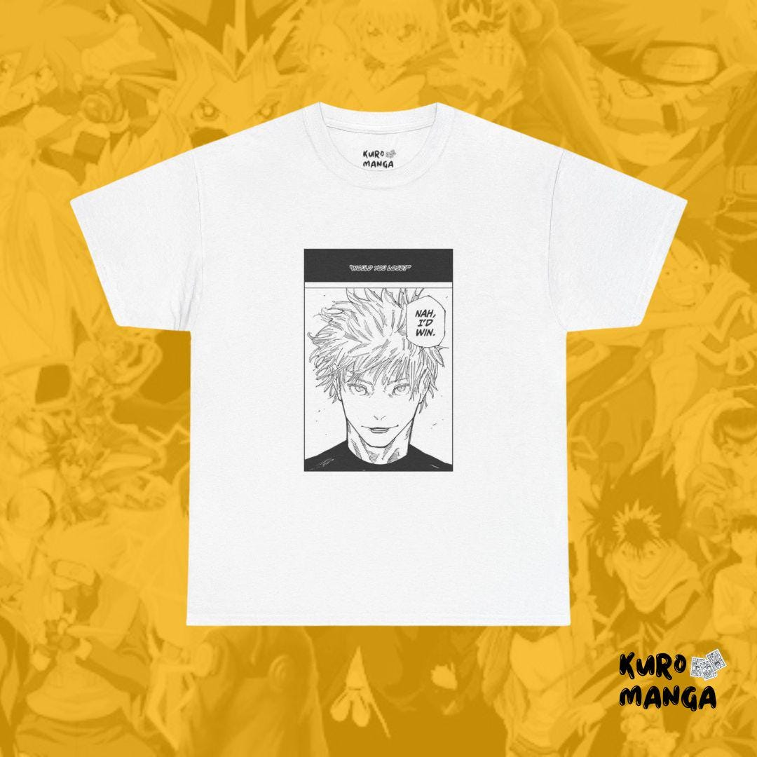 Jujutsu Kaisen Gojo Nah, I'd Win Manga T-shirt | Unisex Anime Graphic ...
