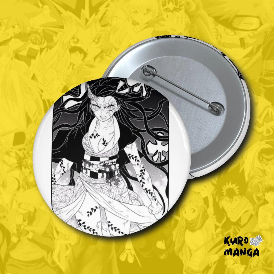 Demon Slayer Nezuko Manga Pin | Custom Anime Pin Button | Collectible ...
