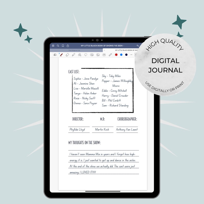 Musical Theatre Journal, Show Tracker, Broadway, West End (digital ...