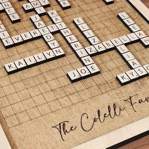 Custom Family Scrabble Tile Sign: Personalized Wood Board - Etsy