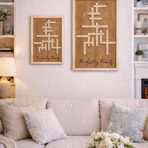 Custom Family Scrabble Tile Sign: Personalized Wood Board - Etsy
