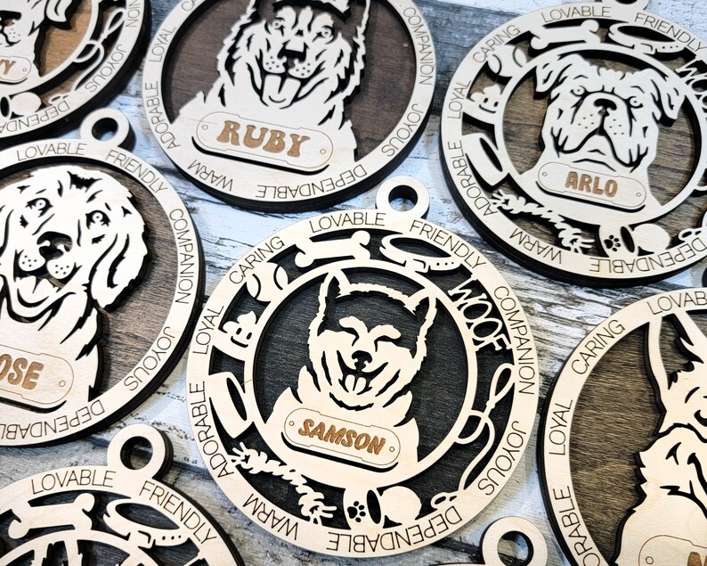 Custom Dog Breed Ornament Personalized Christmas Gift for - Etsy