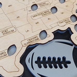 Custom Football Stadium Map, NFL Stadium Map, Pro Football Stadium ...