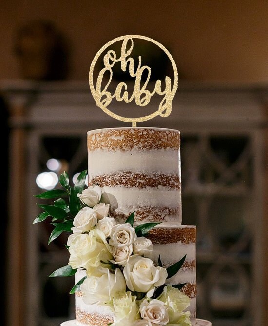 Oh Baby Cake Topper for Baby Shower Custom Personalized | Etsy