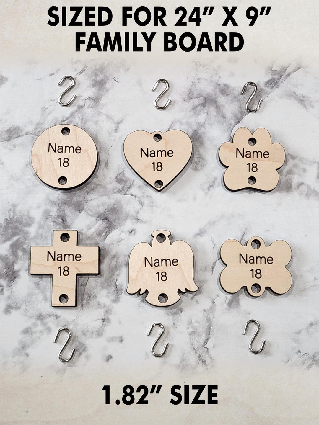 Maple Wood Family Celebration Board Pieces for 24"x9" Board: Circle ...