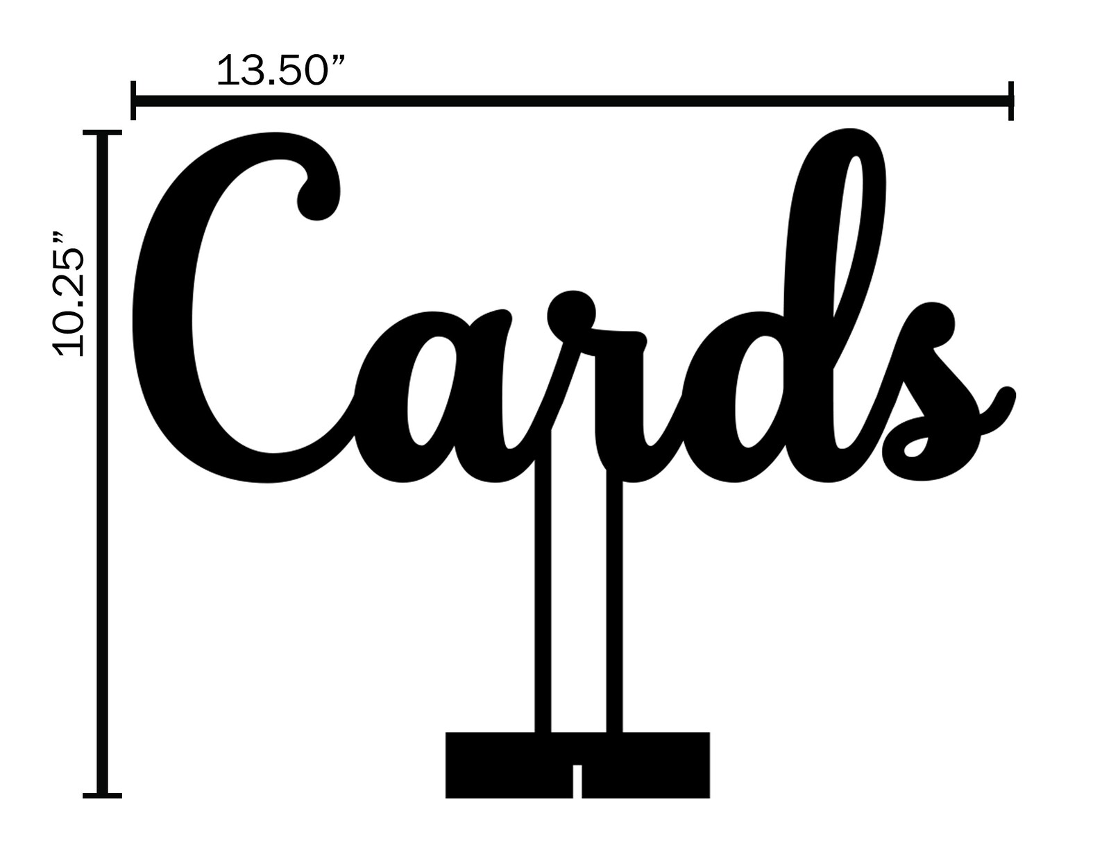 CARDS Sign With Easel for Weddings Birthdays Etc. in Wood or | Etsy