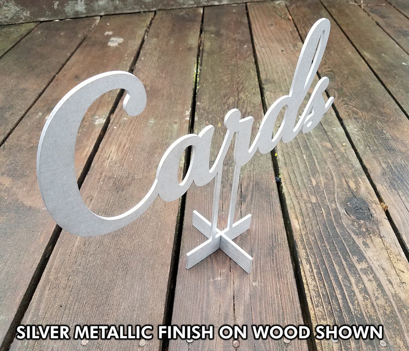 CARDS Sign With Easel for Weddings Birthdays Etc. in Wood or | Etsy